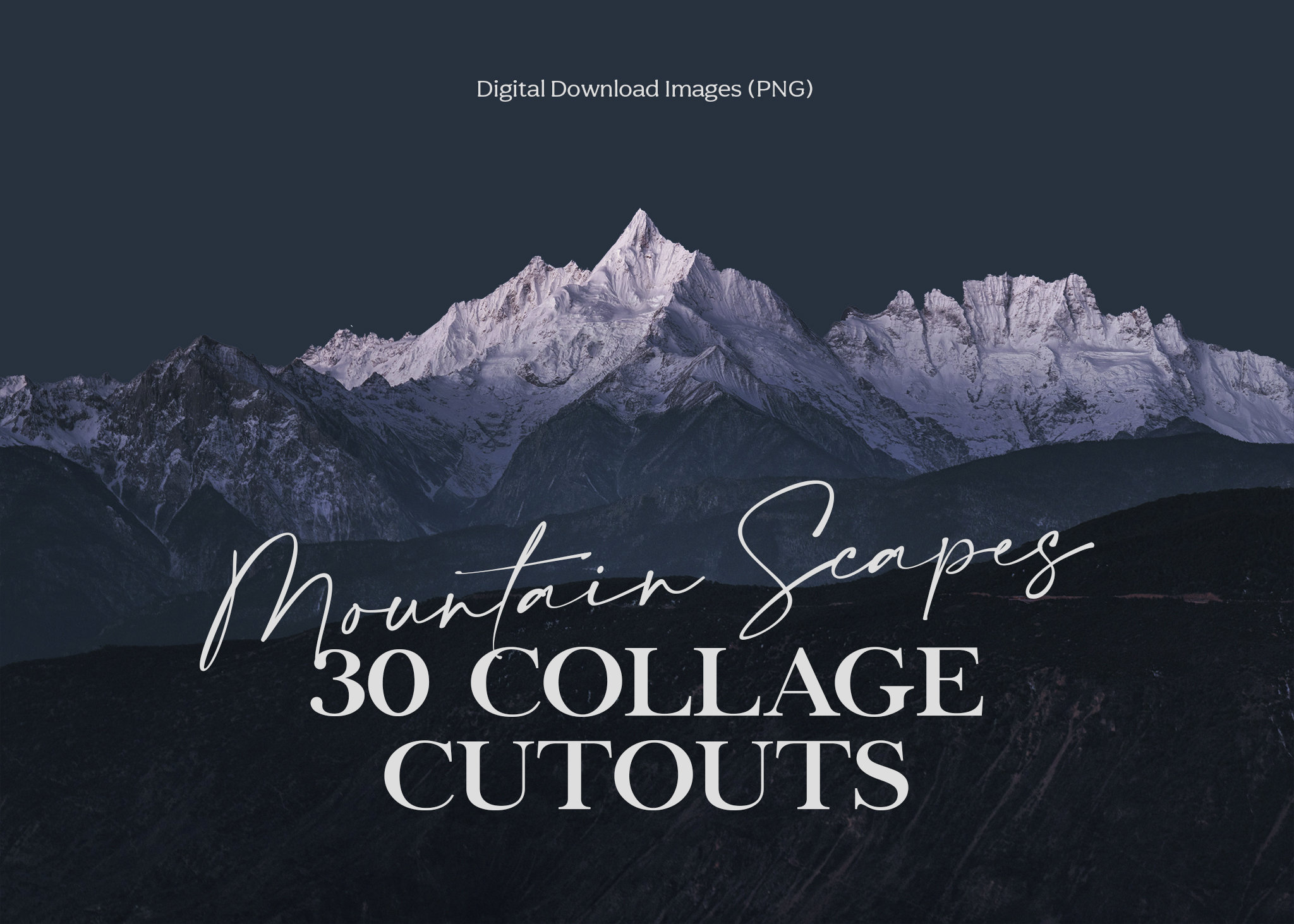 30 Mountain Collage Elements, HQ PNG Clipart, Collage Image Bundle ...