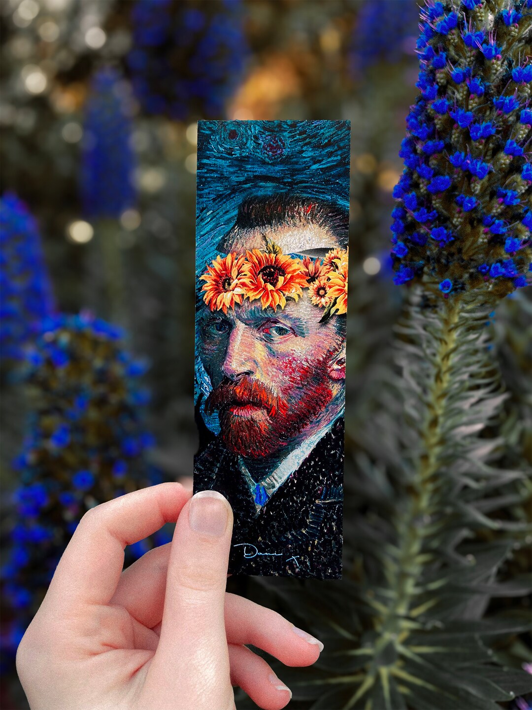 Van Gogh Starry Night Bookmark, Art Bookmark, Dark Academia, Gift for ...