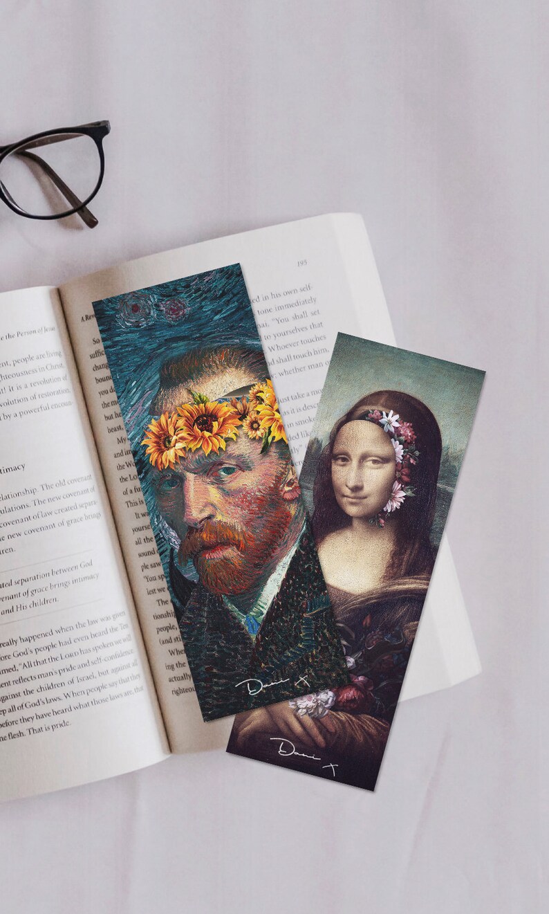 Mona Lisa Bookmark, Fine Art Book, Dark Academia, Gift for Art Teacher ...