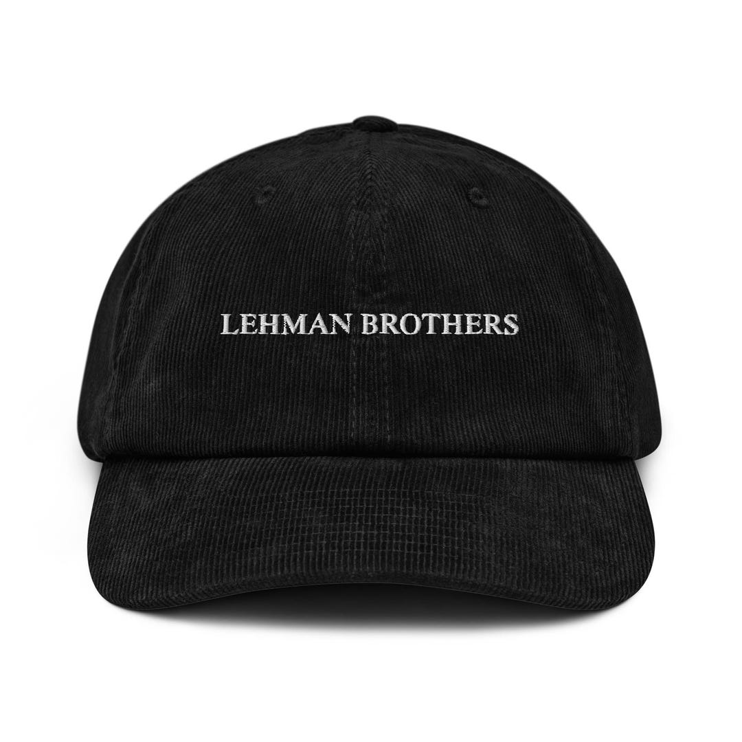 Lehman Brothers |embroidered Corduroy Cap, 100% Cotton Hat Multiple ...