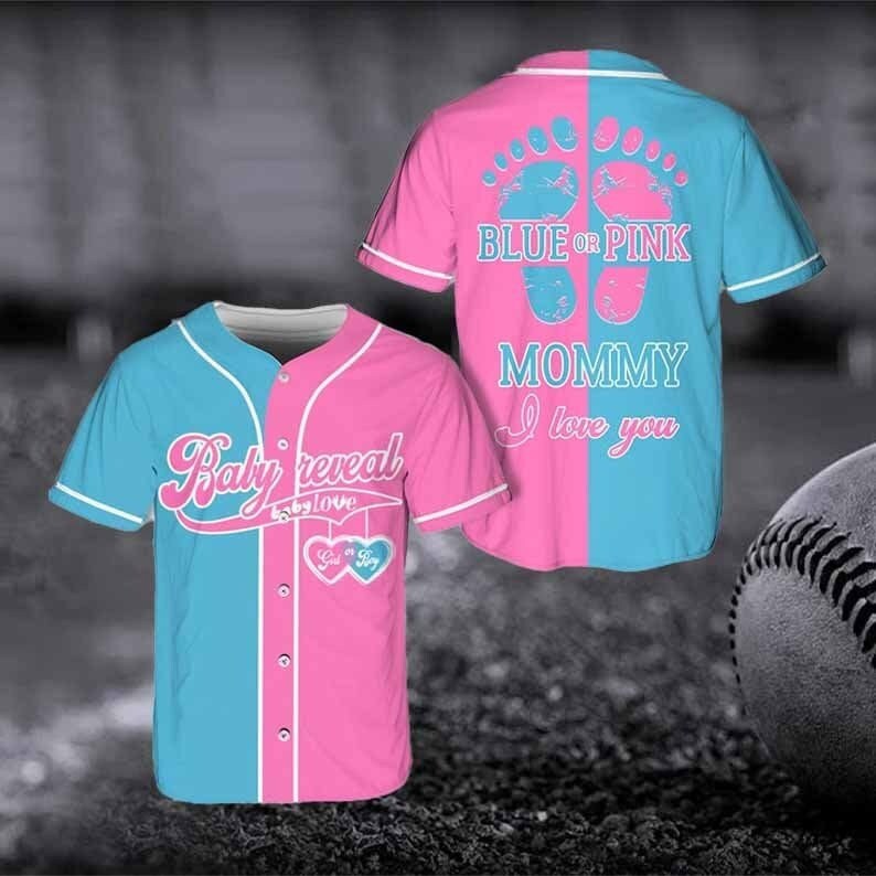 Baby Reveal Baseball Jersey, Blue or Pink Baseball Jersey, Gender ...