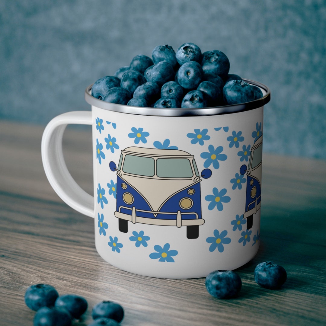 Bus Enamel Mug VW Bus Gift VW Lover Bus Lover Hippie Gift Full Wrap Mug ...