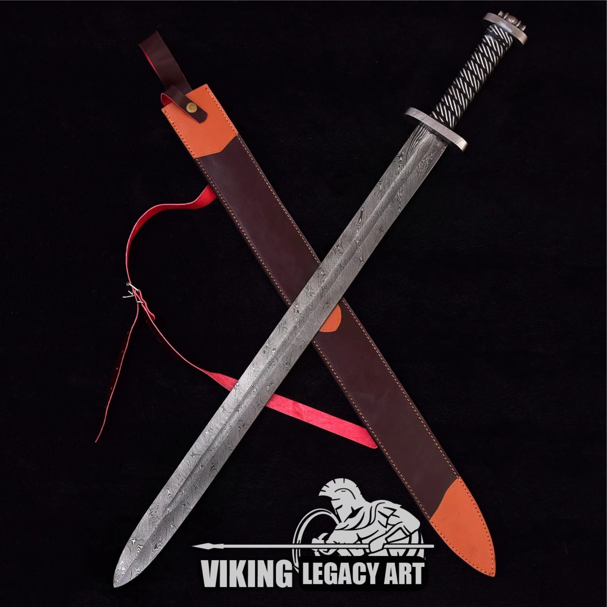Viking Sword, Custom Medieval Sword, With Scabbard Vikings Cosplay ...