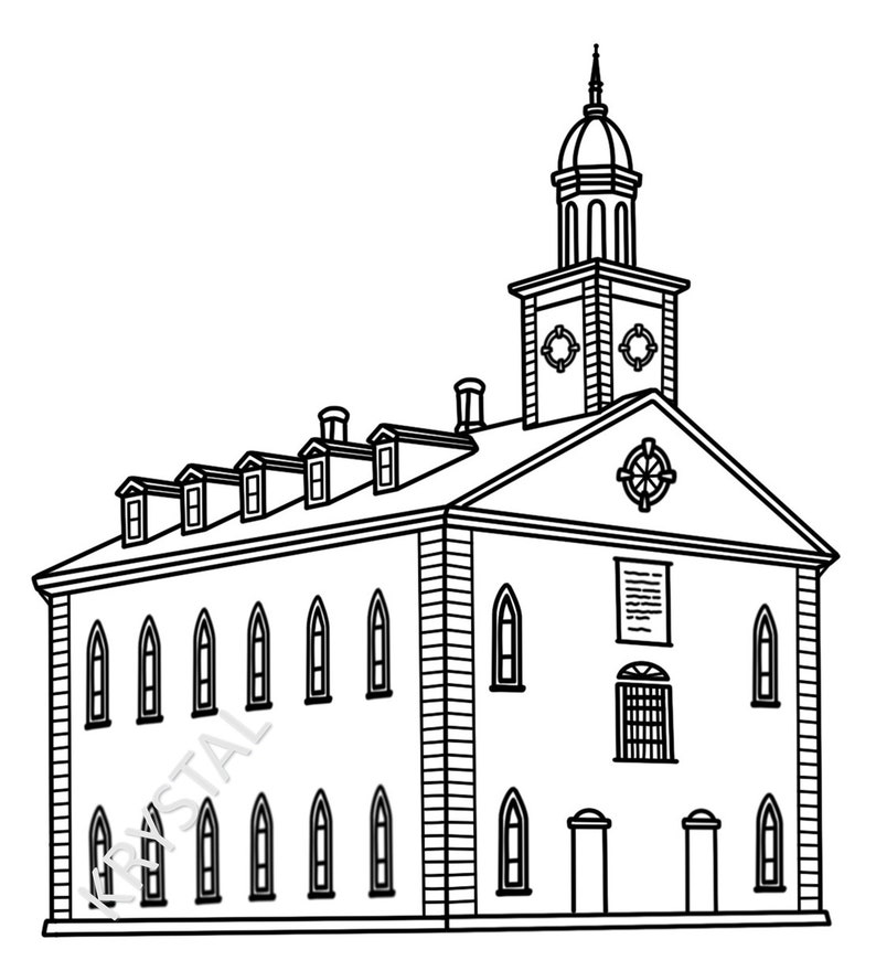 Kirtland Ohio Temple SVG, Cricut, Lightburn, Glowforge, Laser LDS ...