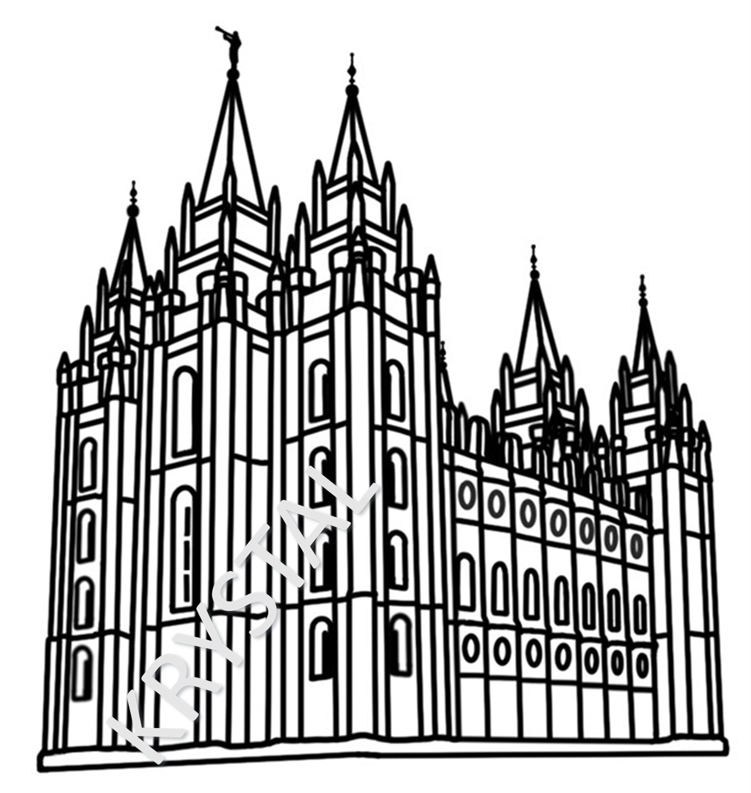 LDS Salt Lake City Temple SVG - Etsy