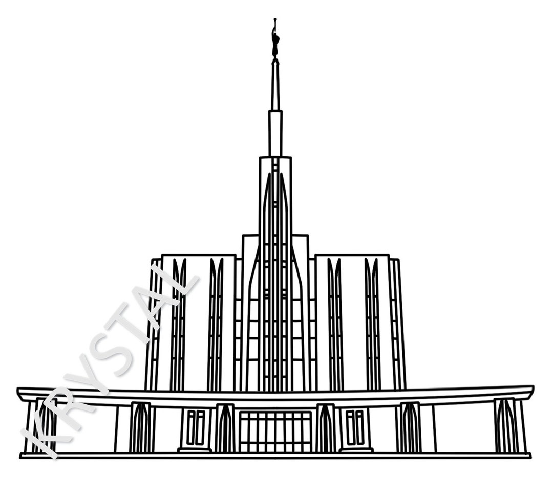 LDS Seattle Washington Temple SVG, Laser Ready, Outlines, Etching ...