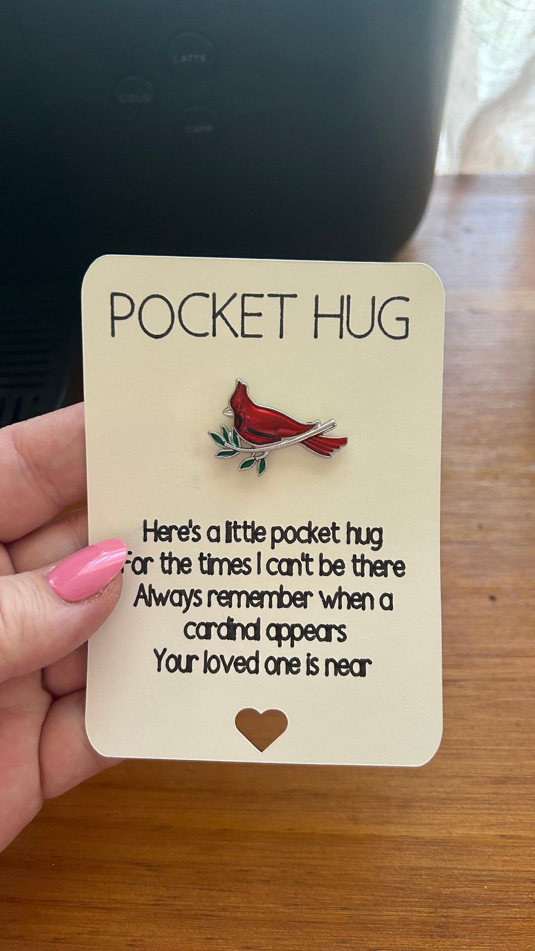 Cardinal Pocket Hug - Etsy