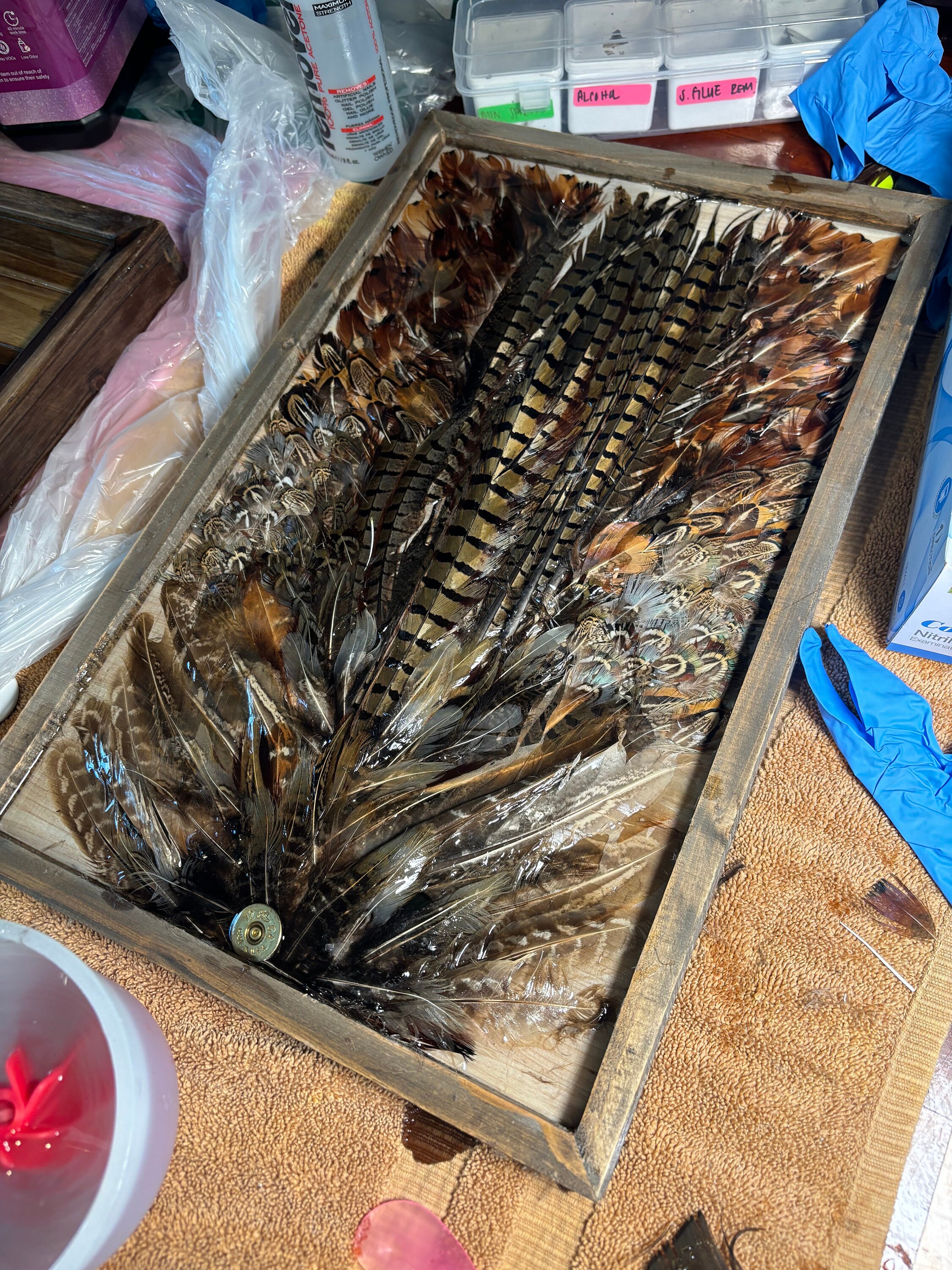 Custom Large Pheasant Feather Coffee Table Tray - Etsy