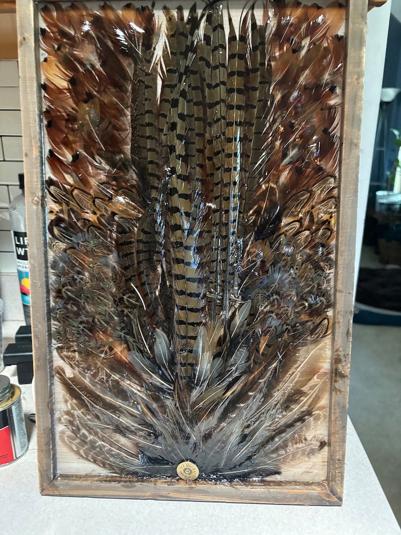 Custom Large Pheasant Feather Coffee Table Tray - Etsy