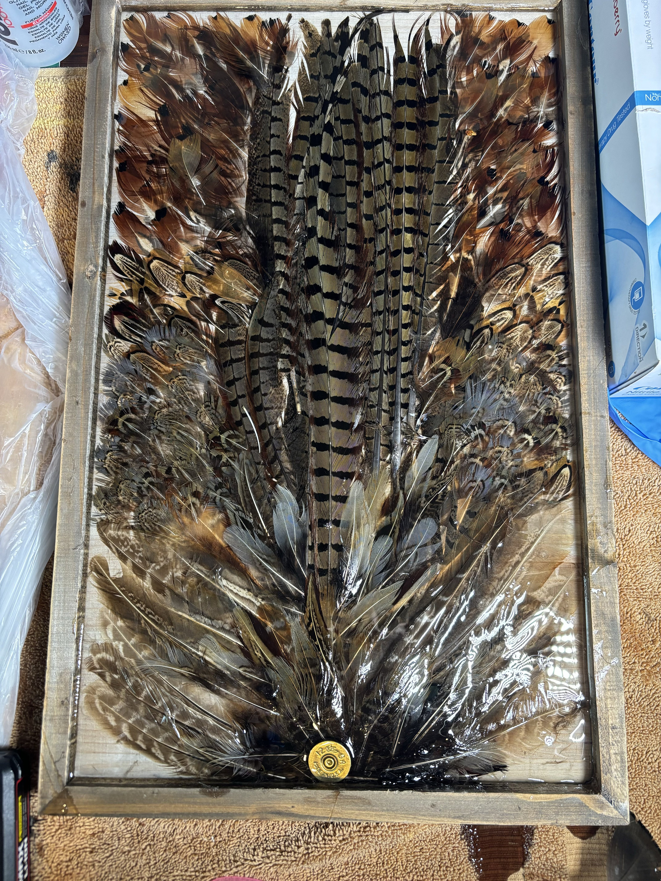 Custom Large Pheasant Feather Coffee Table Tray - Etsy