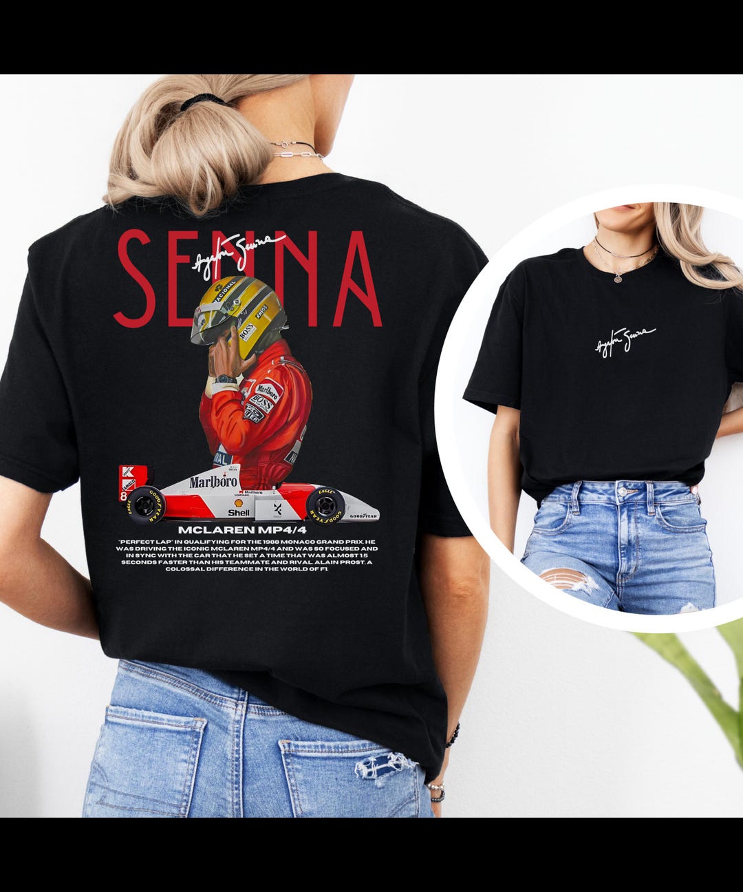 Senna Tshirt, F1 Shirt, Ayrton Senna Fan, Vintage Racing T-shirt, Legendary Motorsport Shirt ...