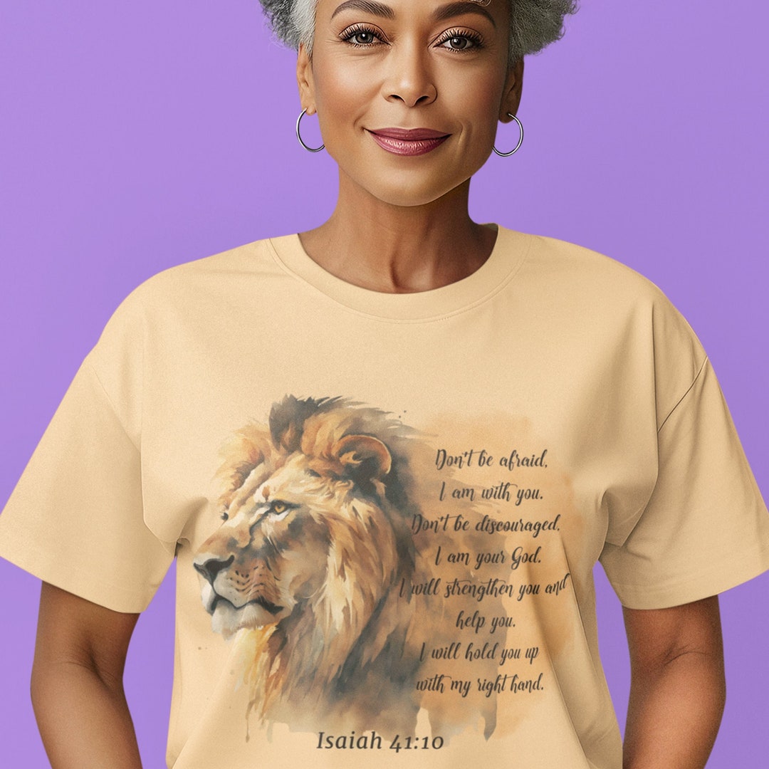 Christian Isaiah Lion Scripture T Shirt, Lion Jesus Shirt, Bible Verse ...