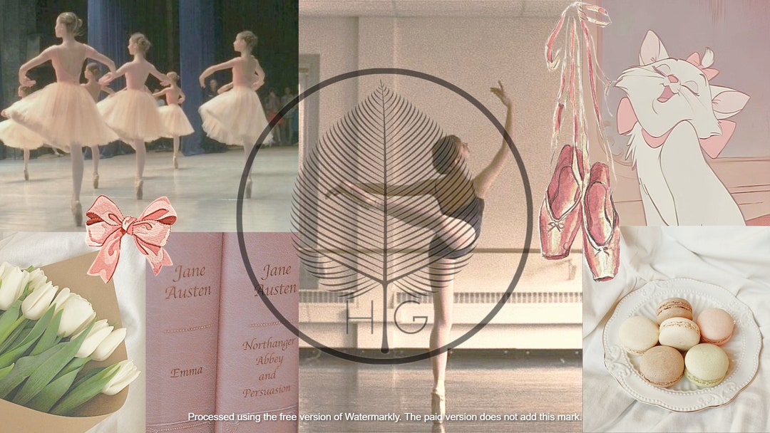 Coquette Ballet Digital Collage - Etsy