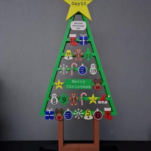 Christmas Tree Countdown Calendar December 1 - 26 Magnetic Ornaments - Etsy