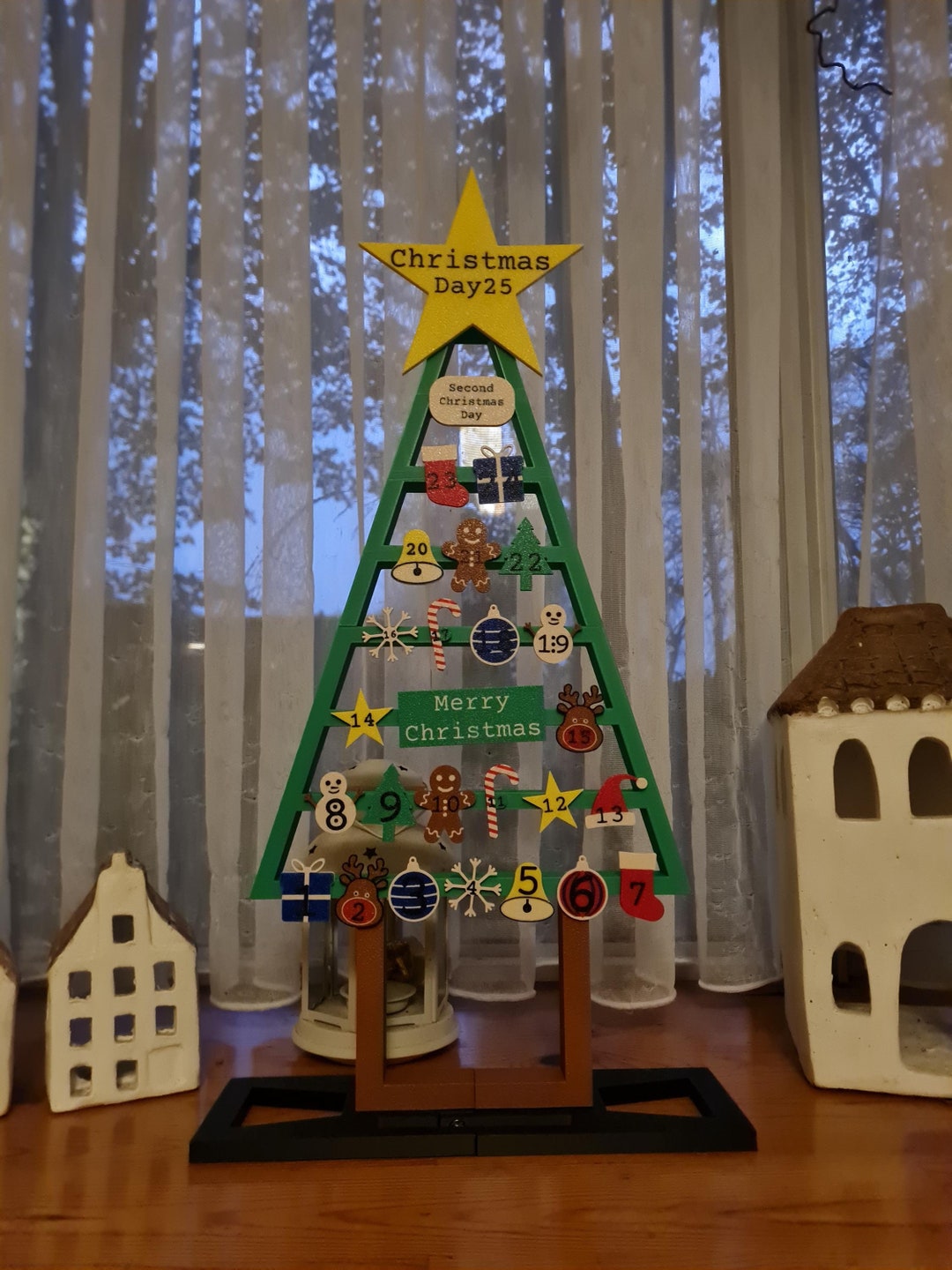 Christmas Tree Countdown Calendar December 1 - 26 Magnetic Ornaments - Etsy