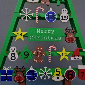 Christmas Tree Countdown Calendar December 1 - 26 Magnetic Ornaments - Etsy