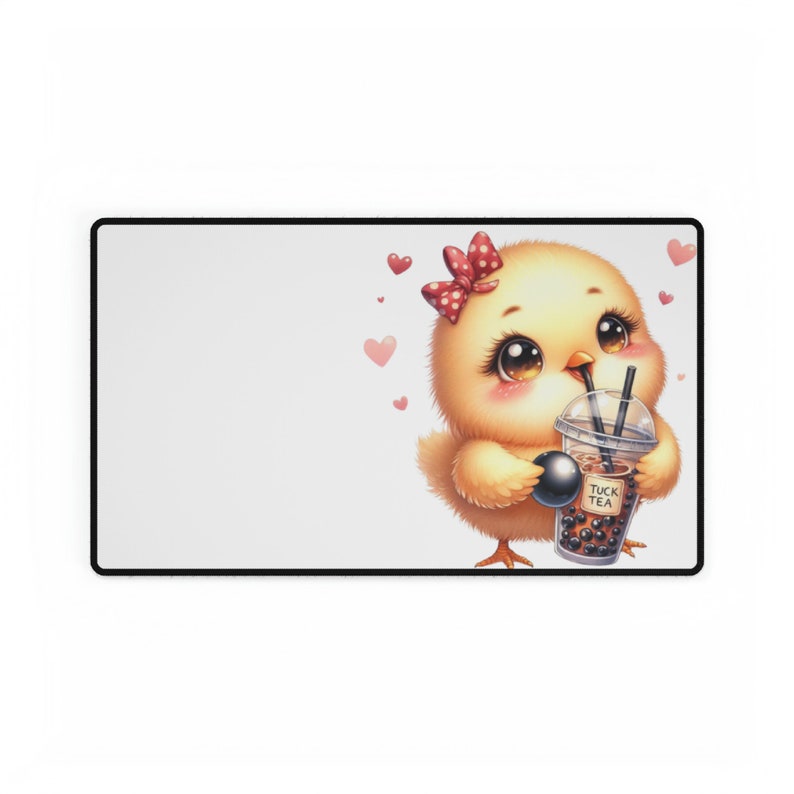 Kawaii Cute Bubble Tea Boba Baby Animal Chicken Chick Desk Mat Mouse ...
