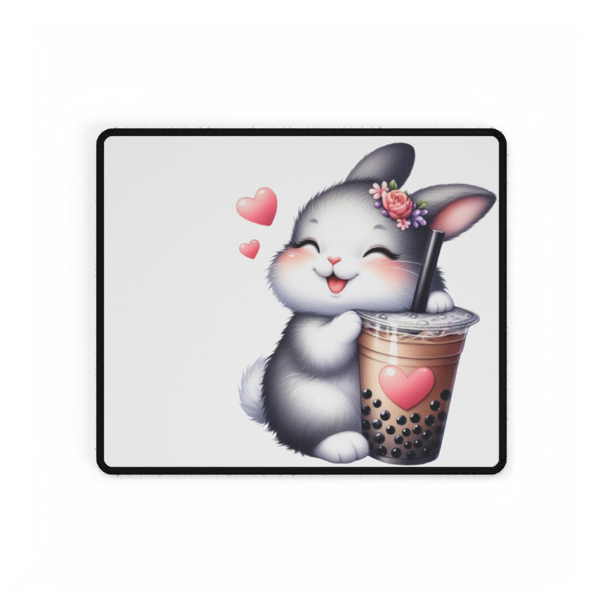 Kawaii Cute Bubble Tea Boba Baby Animal Bunny Rabbit Desk Mat Mouse Pad ...