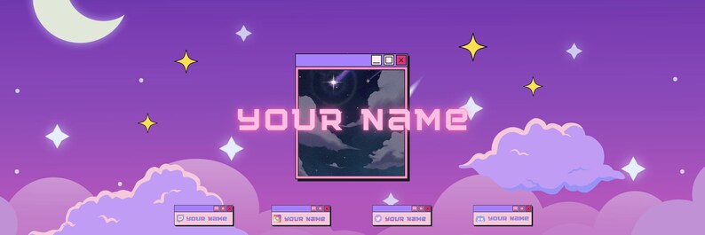 Lofi Set of Custom Stream Banners for Twitch, Youtube, Twitter - Etsy