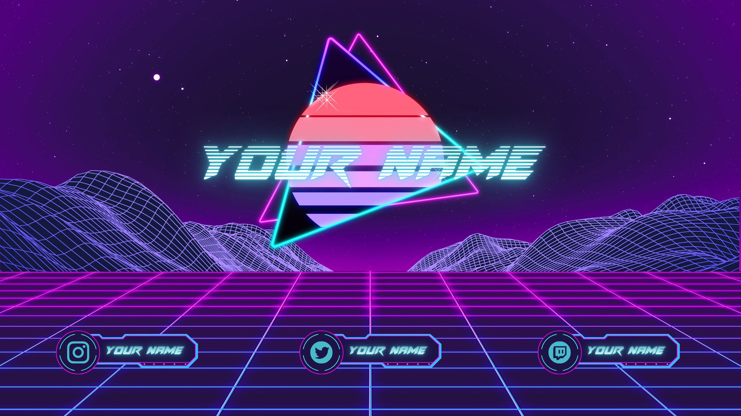 Custom Social Media Banners! Lofi Vibes - Vaporwave - Synthwave - Etsy