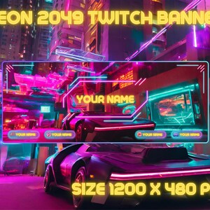 Futuristic Cyberpunk Stream Banner! - Customize! - Etsy