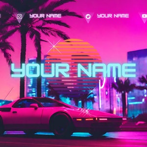 Custom Social Media Banners! Lofi Vibes - Vaporwave - Synthwave - Etsy