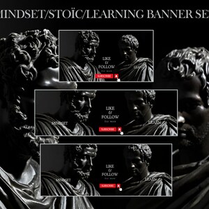 Stoicism Set of Custom Stream Banners for Twitch, Youtube, Twitter - Etsy