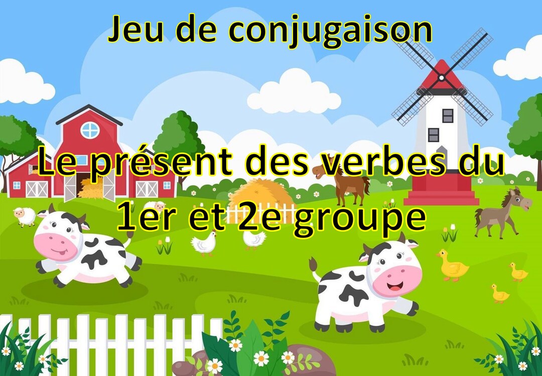 Board Game Conjugation CE2/CM the Present Tense of Verbs of the 1st and ...
