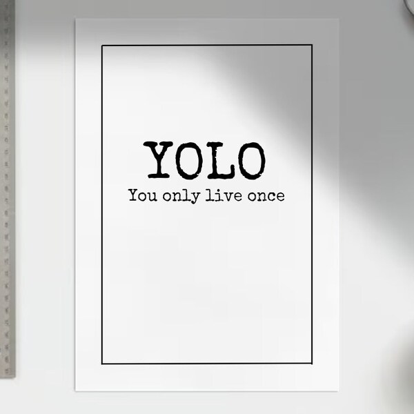 Yolo Poster - Etsy