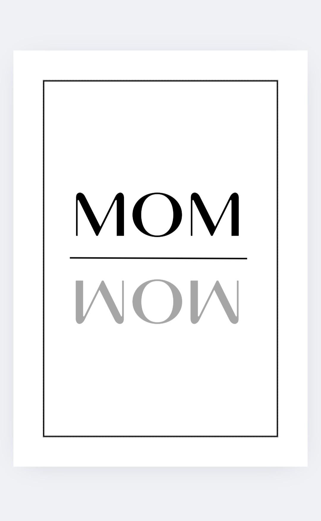 Poster MOM - WOW Mother's Day Printable - Etsy