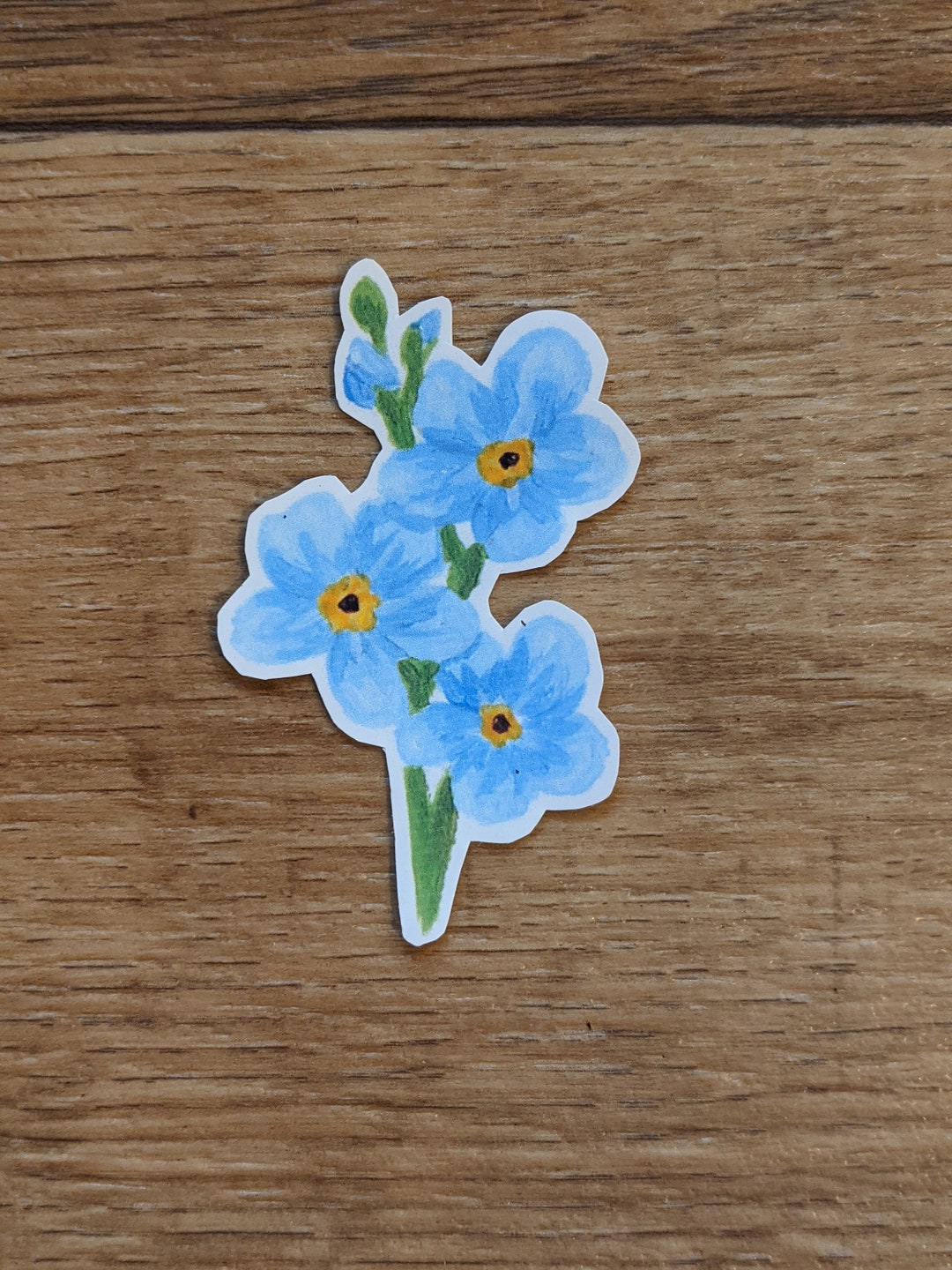 Forget Me Not Custom Vinyl Sticker - Etsy