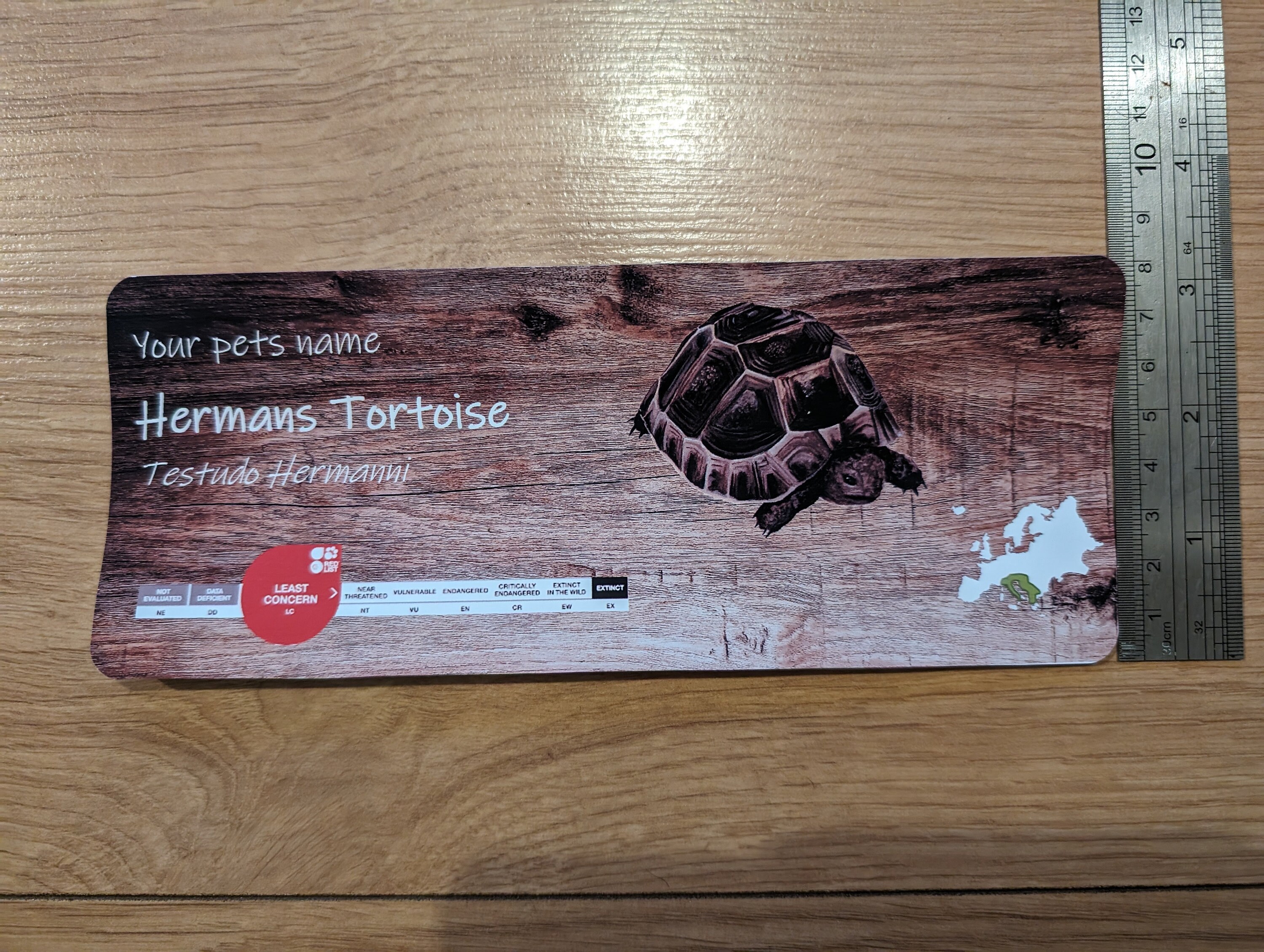 Hermans Tortoise Enclosure Zoo Signage Name Tag Sticker Vinyl Animal ...