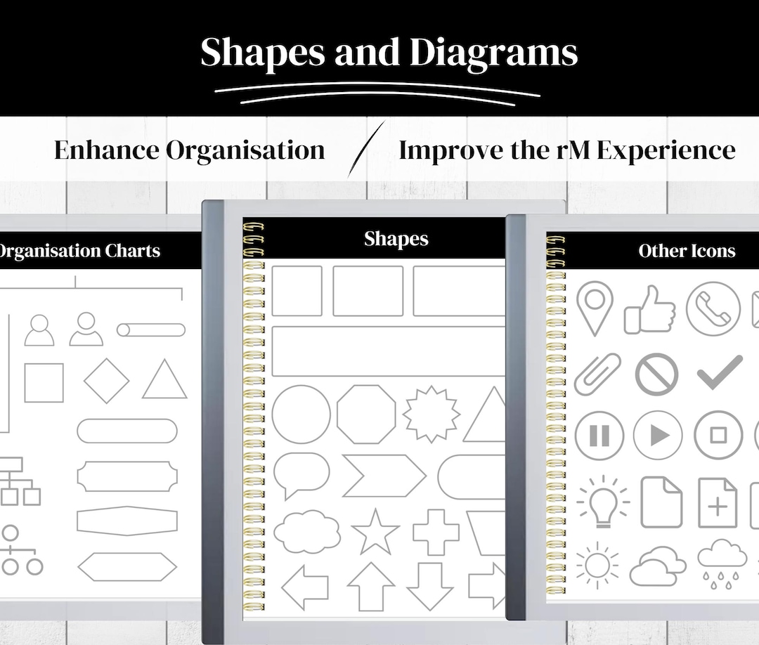 Tracing Shapes and Diagrams Compatible With the Remarkable 1 & 2 - Etsy