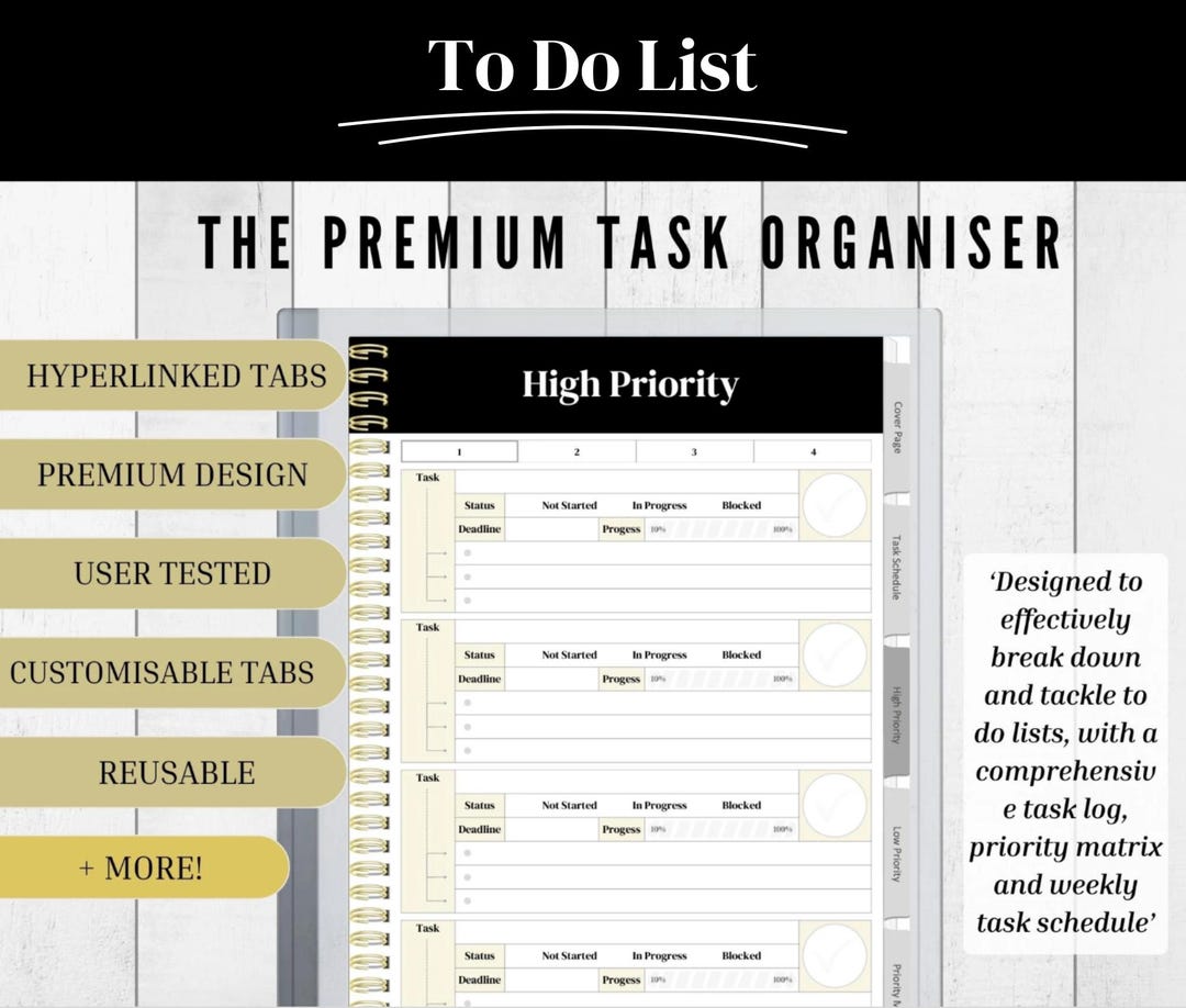 To Do List Compatible With the Remarkable 1 & 2, Kindle Scribe and Boox ...