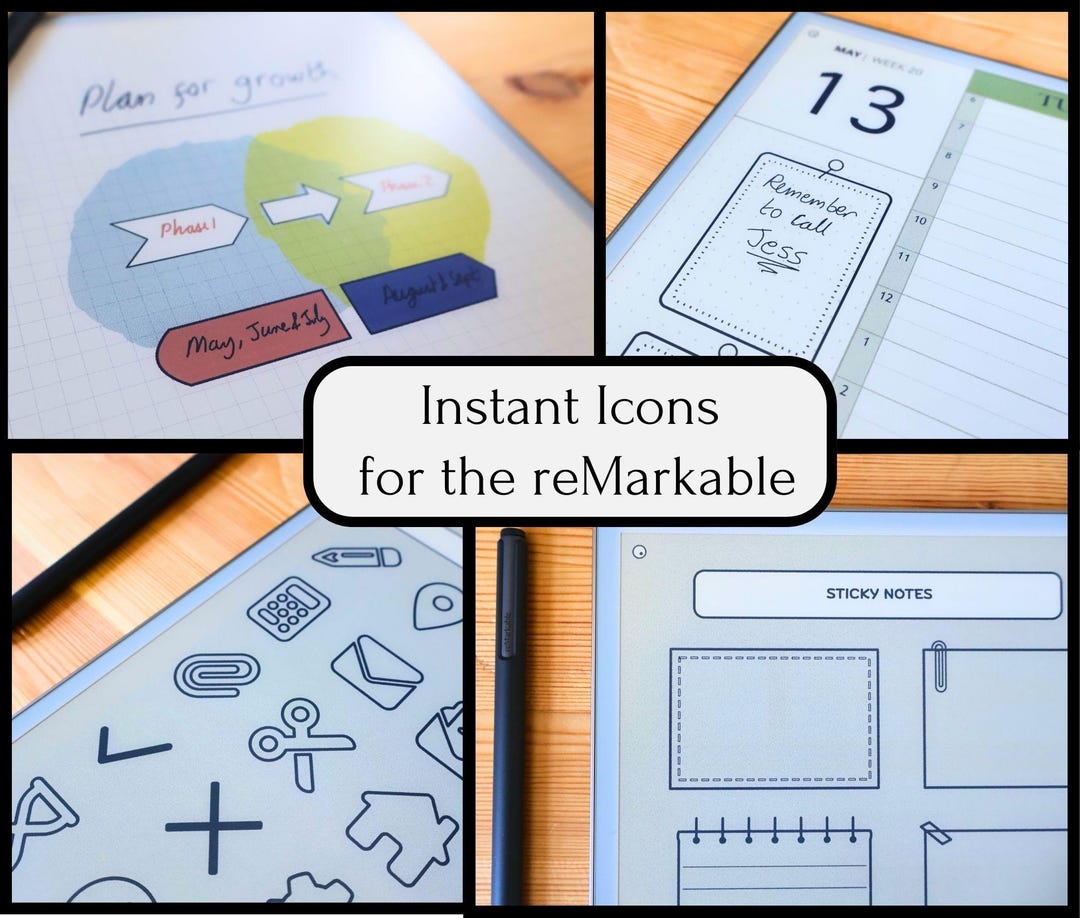 Instant Icons for the Remarkable, Variety Pack, Images Ready to Select ...