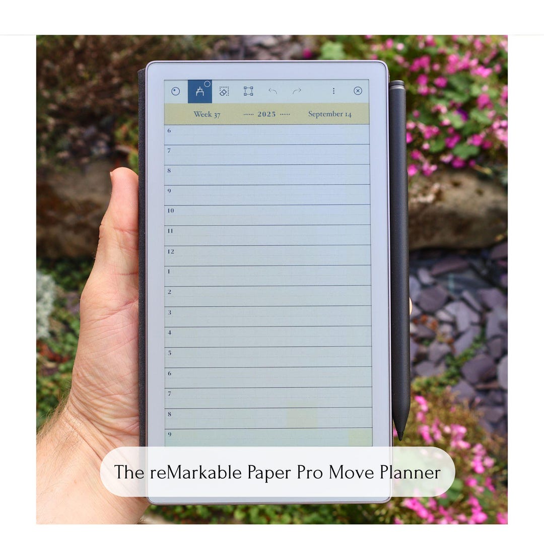 Remarkable Paper Pro Move 2025 Planner - Day, Week, Month, Quarter and ...