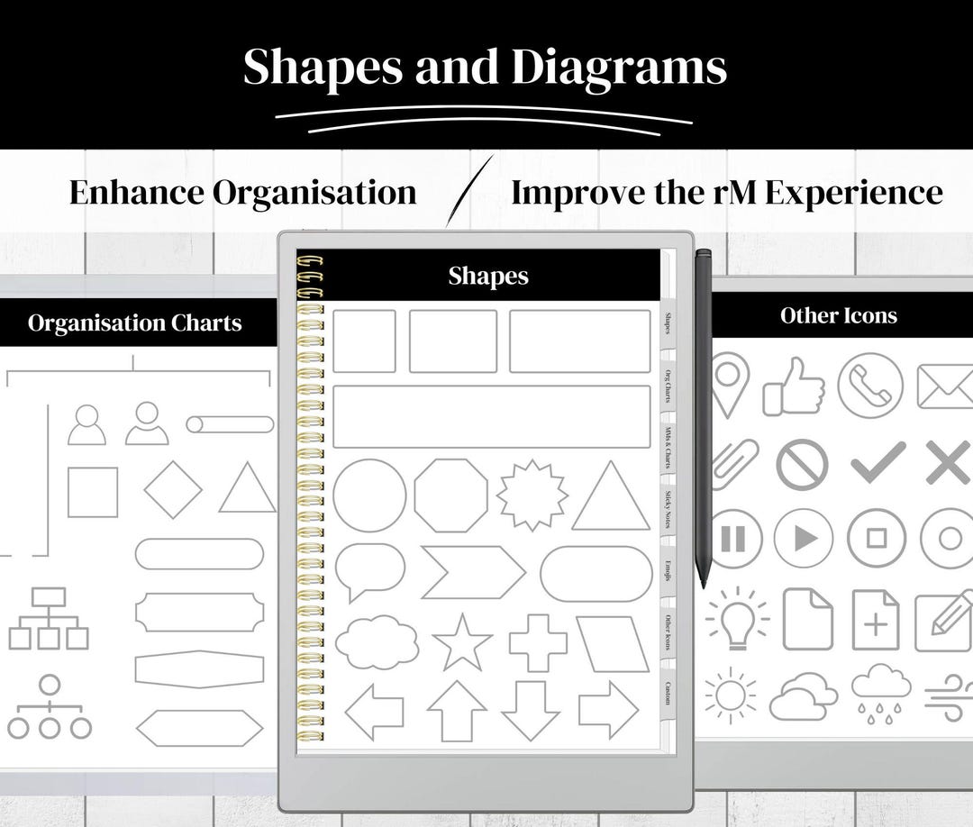 Tracing Shapes and Diagrams Compatible With the Remarkable Paper Pro - Etsy