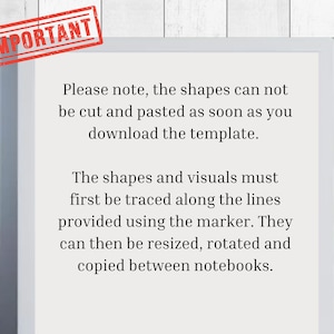 Tracing Shapes and Diagrams Compatible With the Remarkable 1 & 2 - Etsy