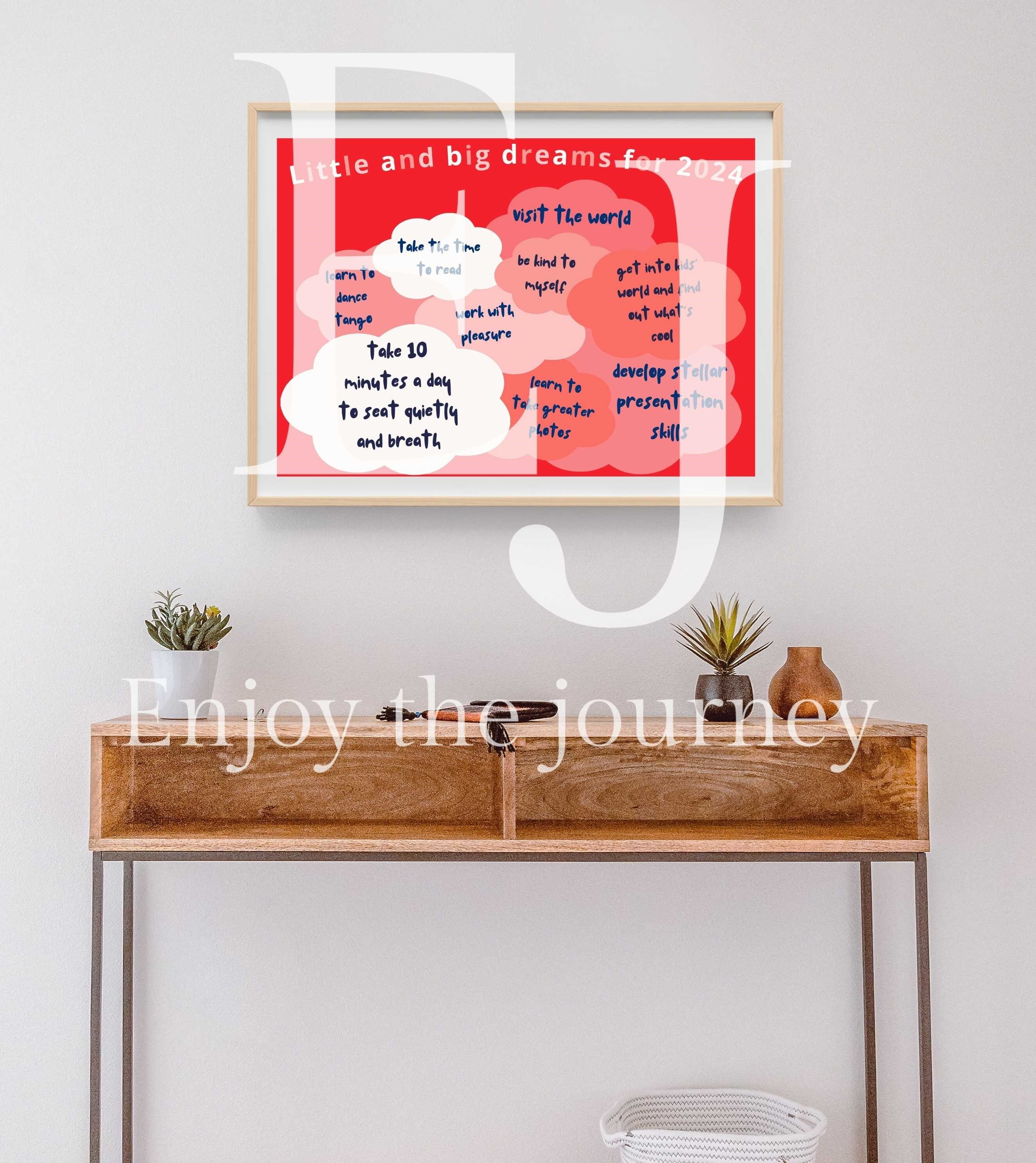 Red Vision Board Template Printable Goal Planner Red Goal Setting ...