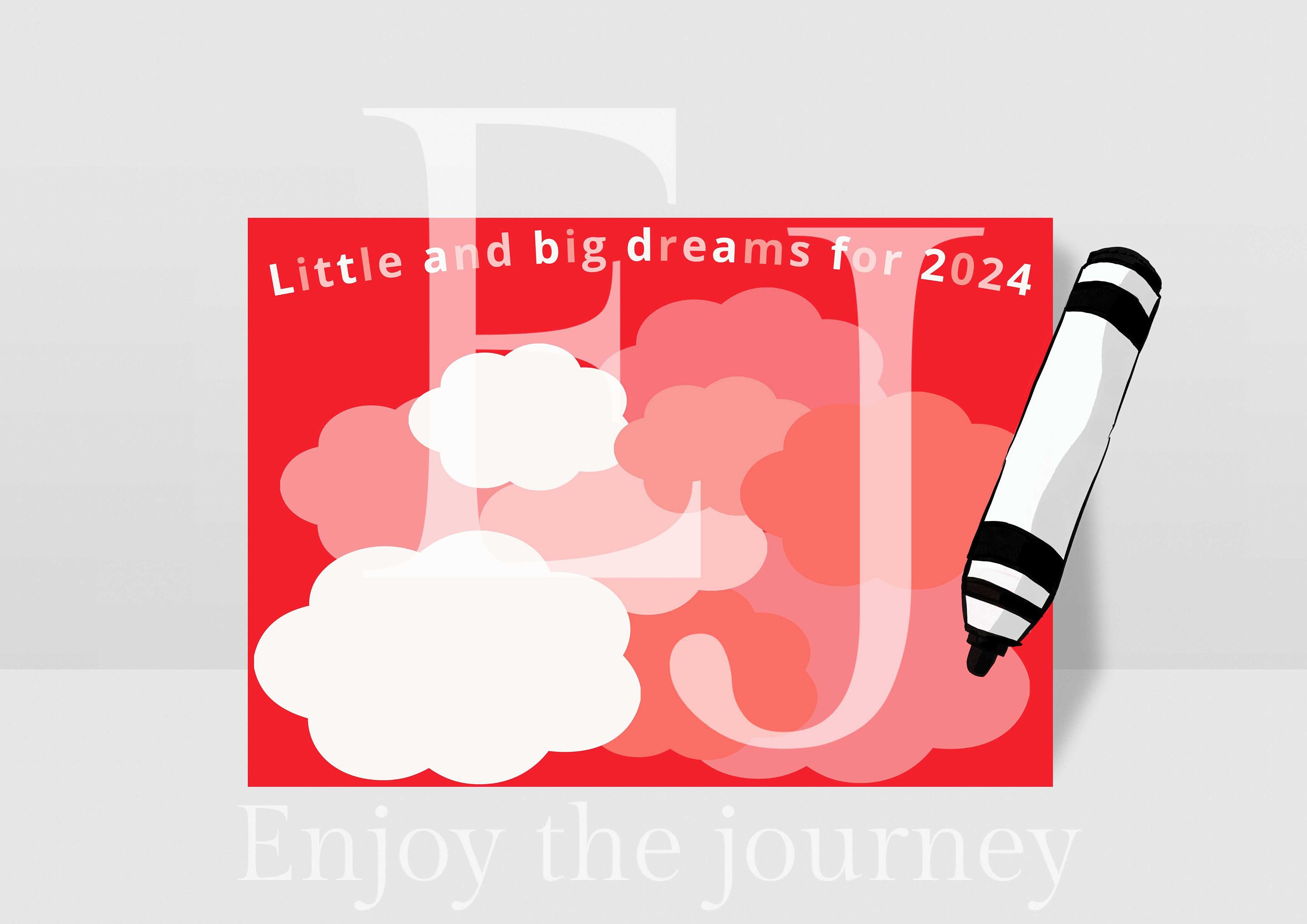 Red Vision Board Template Printable Goal Planner Red Goal Setting ...