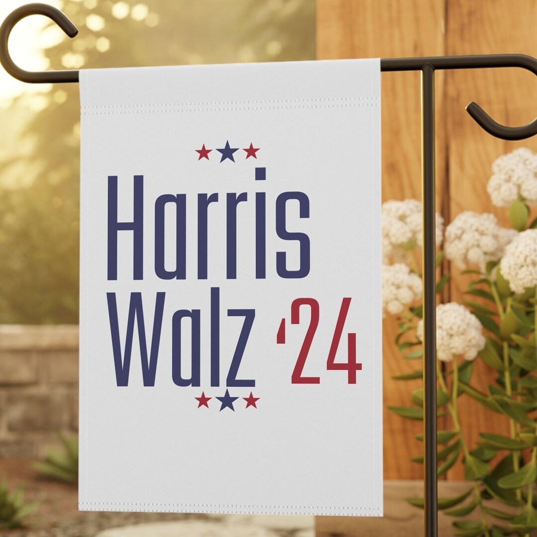 Harris, Walz '24 Red, White and Blue, Garden Flag, House Banner, I'm ...