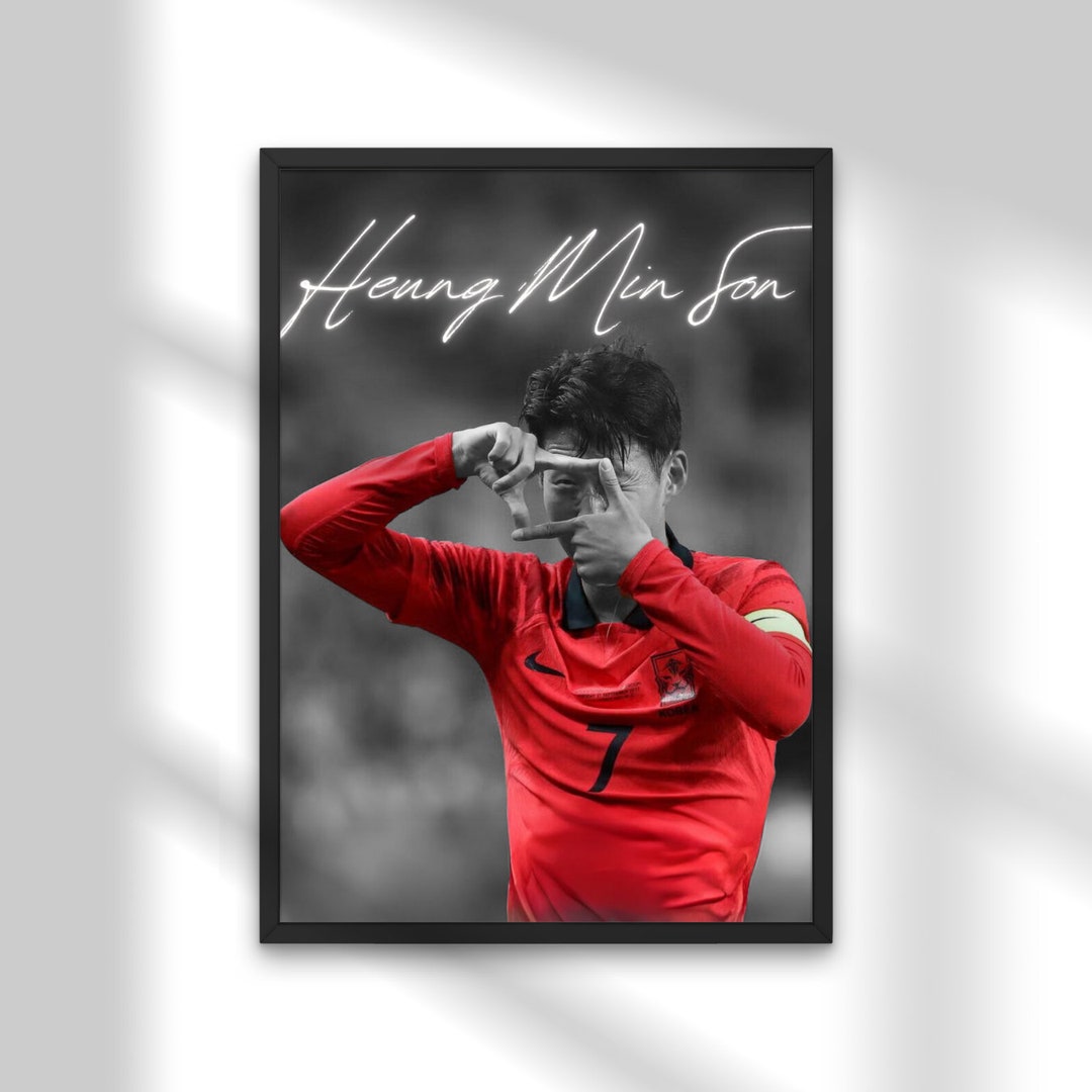 Son Heung-min Poster South Korean National Team, Soccer Wall Art ...
