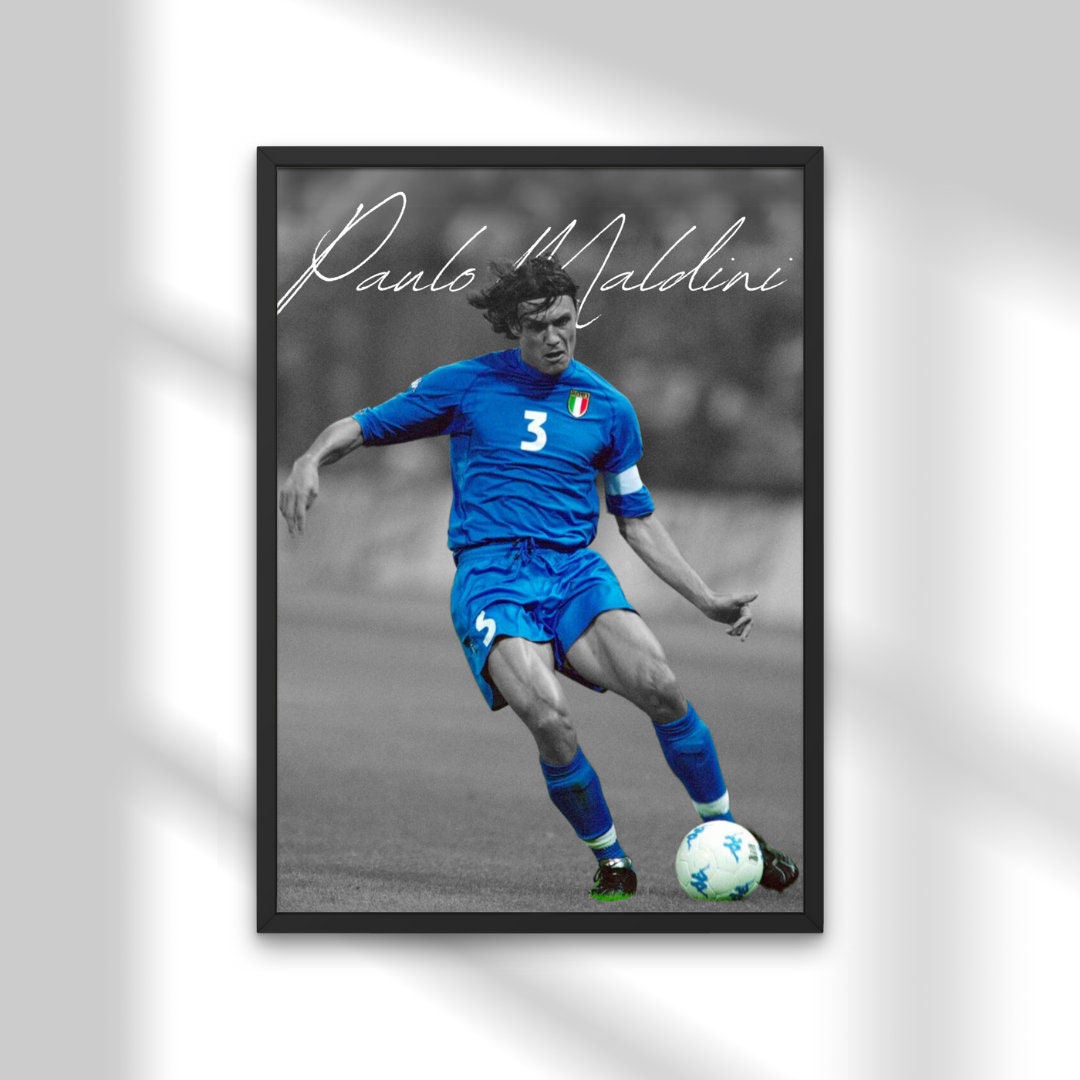 Paolo Maldini Digital Print, Italy 2001-2002 Season, Instant Download ...