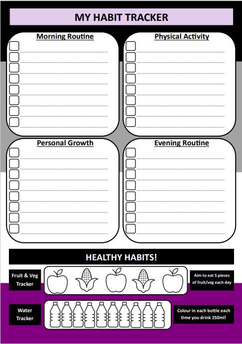 Printable Habit Tracker Pride Themed - Etsy