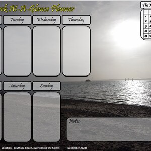 Printable A4 Weekly Planner Templates UK Coastal Theme - Etsy
