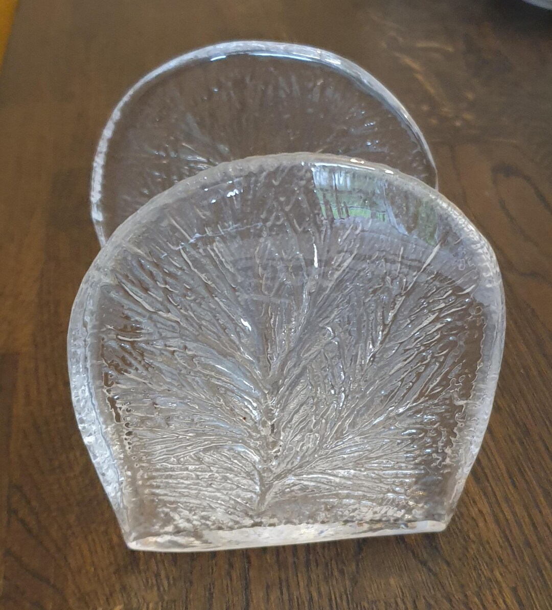 Norwegian Hadeland Glass Lead Crystal "furu"vintage Napkinholder or ...