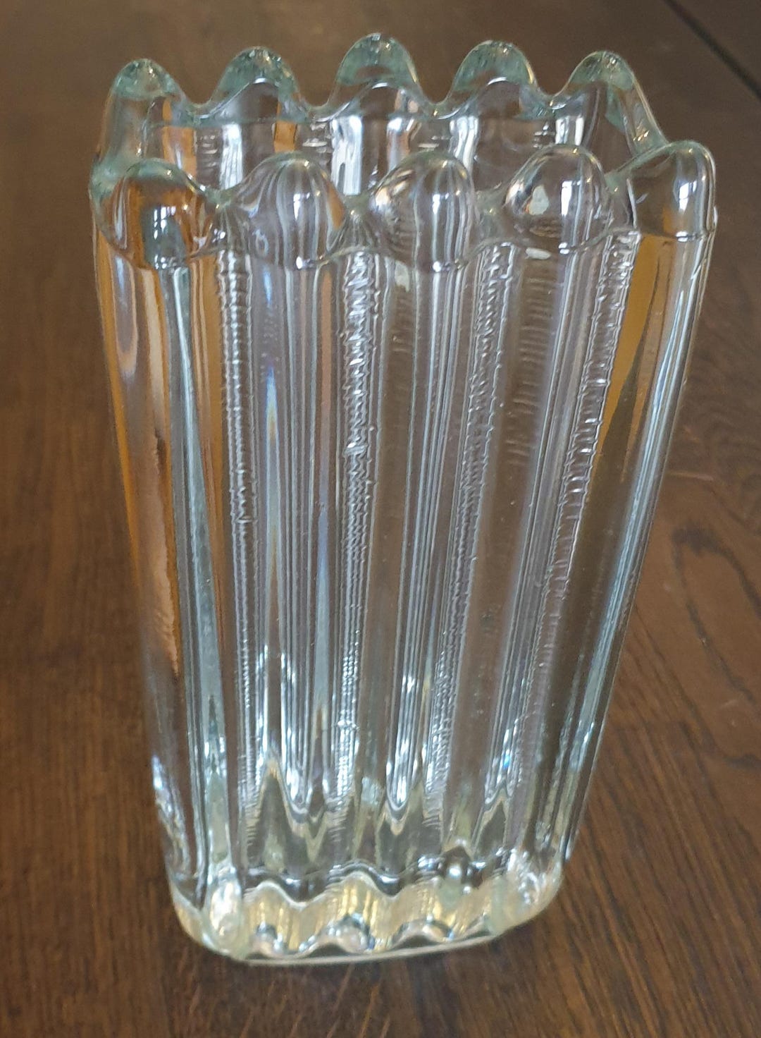 Frantisek Vizner 1960's Pressed Glass Heavy Crystal Vase. - Etsy