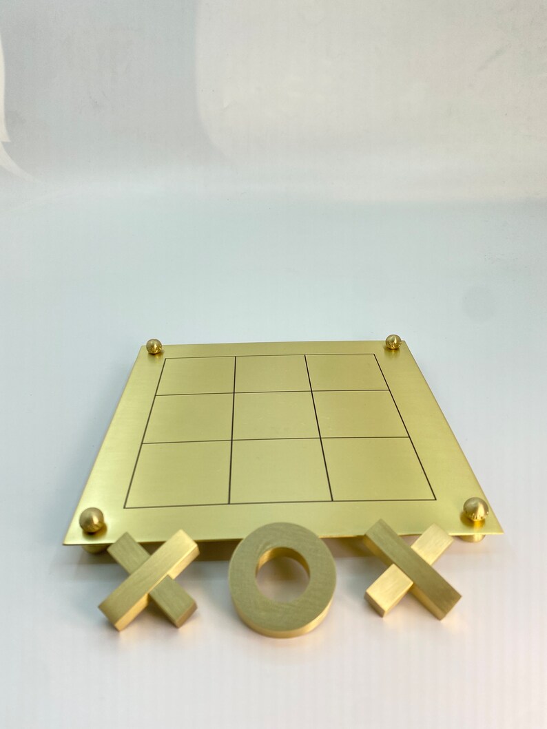 Brass Tic Tac Toe, Brass XOX Game, Vintage Brass Tic Tac Toe, Elegant ...