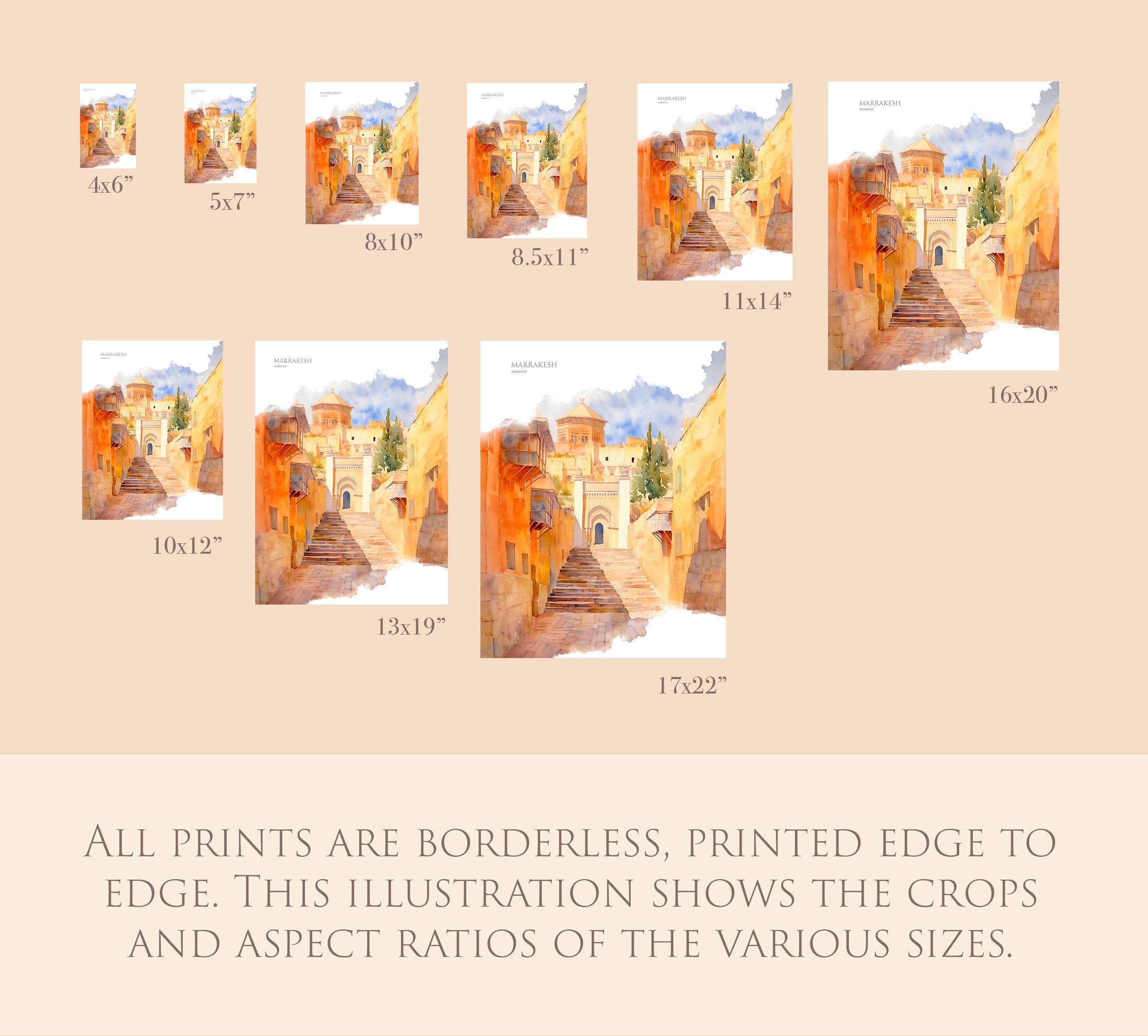 Marrakesh Print Watercolor Marrakesh Poster Marrakesh Gift Morocco ...