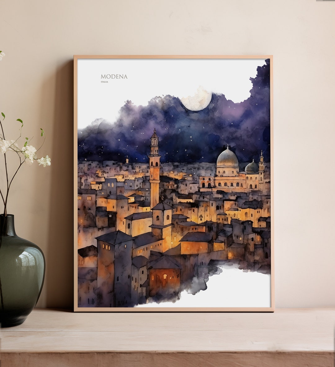 Modena Print Watercolor Modena Poster Modena Gift Italy Print Modena ...